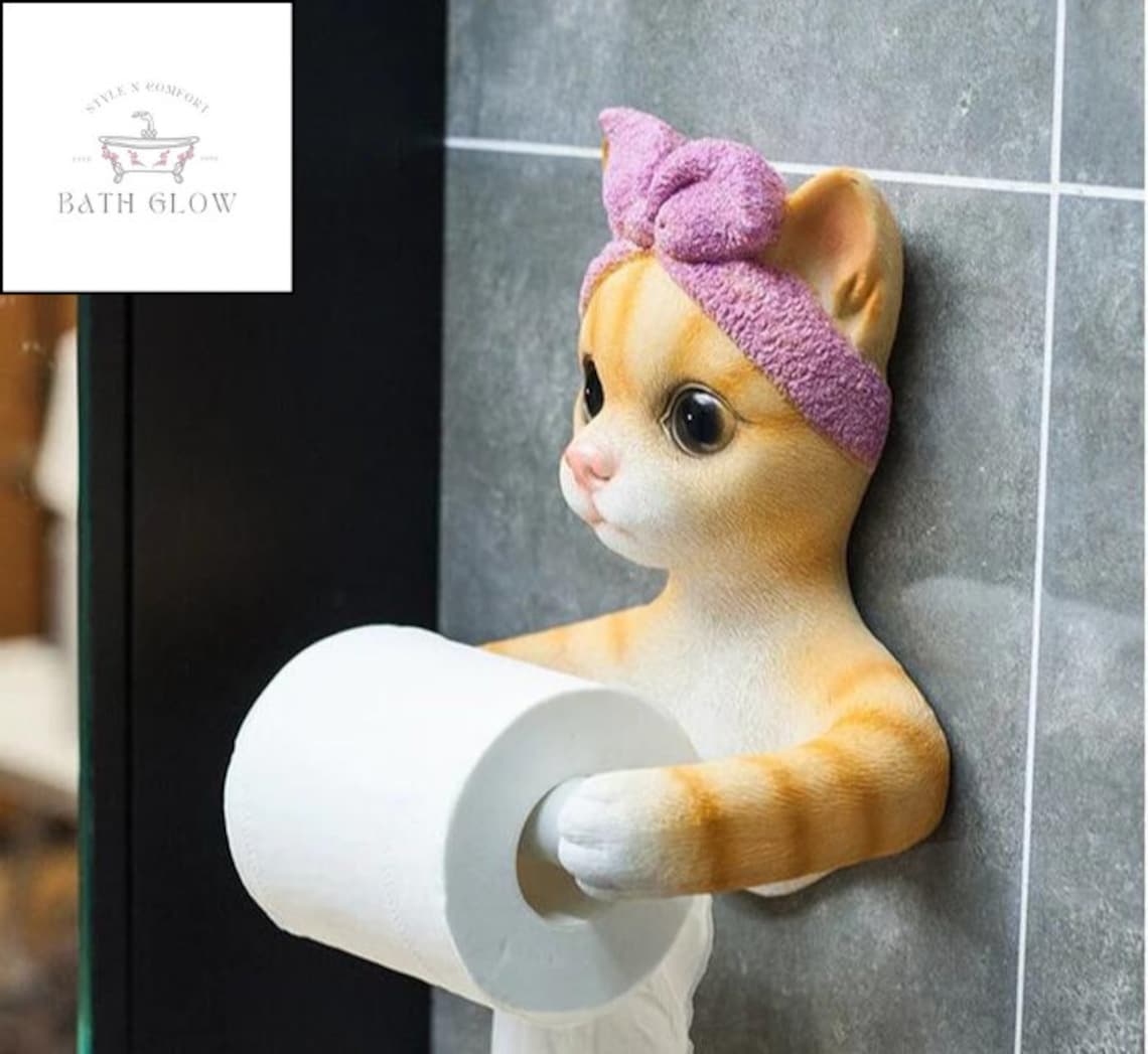 Toilet Paper Holder, Cat, Paper Holder, Toilet Paper Stand, Toilet ...