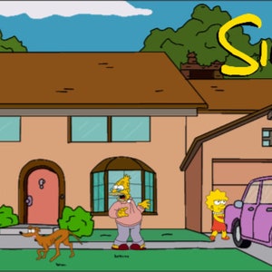 The Simpons House and Family Digital Art Instant Download - Etsy