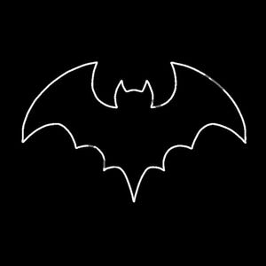 Bat Outline Black White Transparent Digital Drawing - Etsy