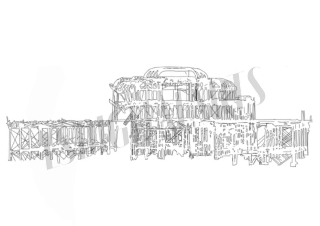 The West Pier Outline Digital Art Instant Download - Etsy