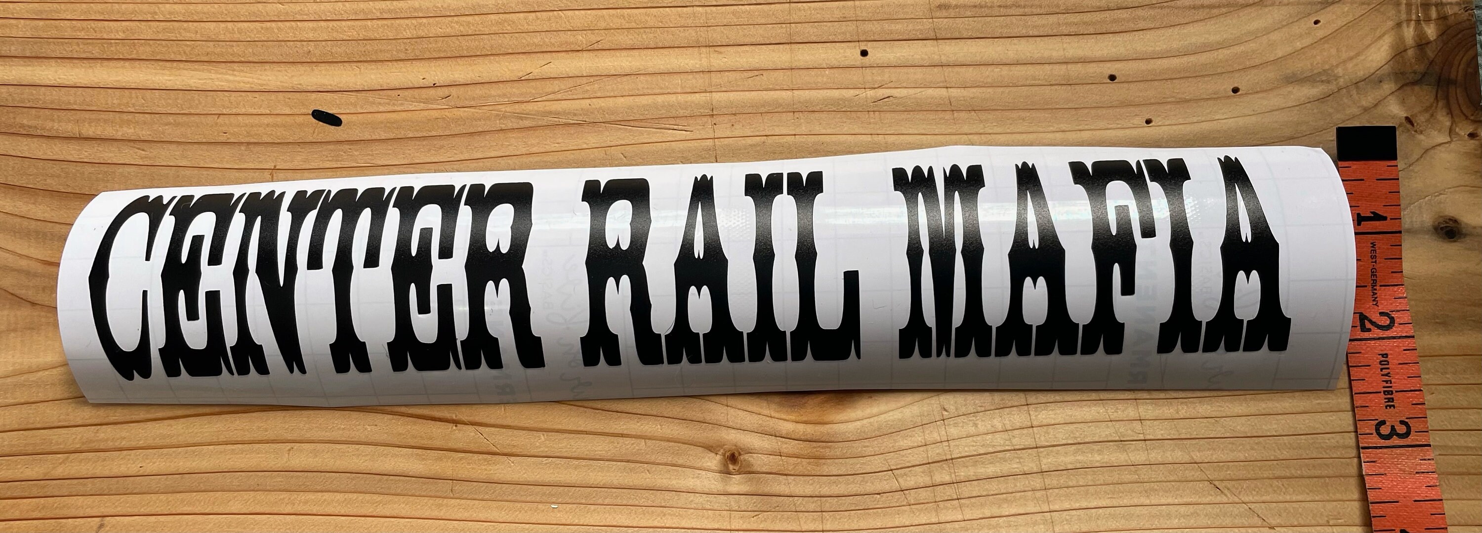 12 Inch Black Center Rail Mafia Decal - Etsy
