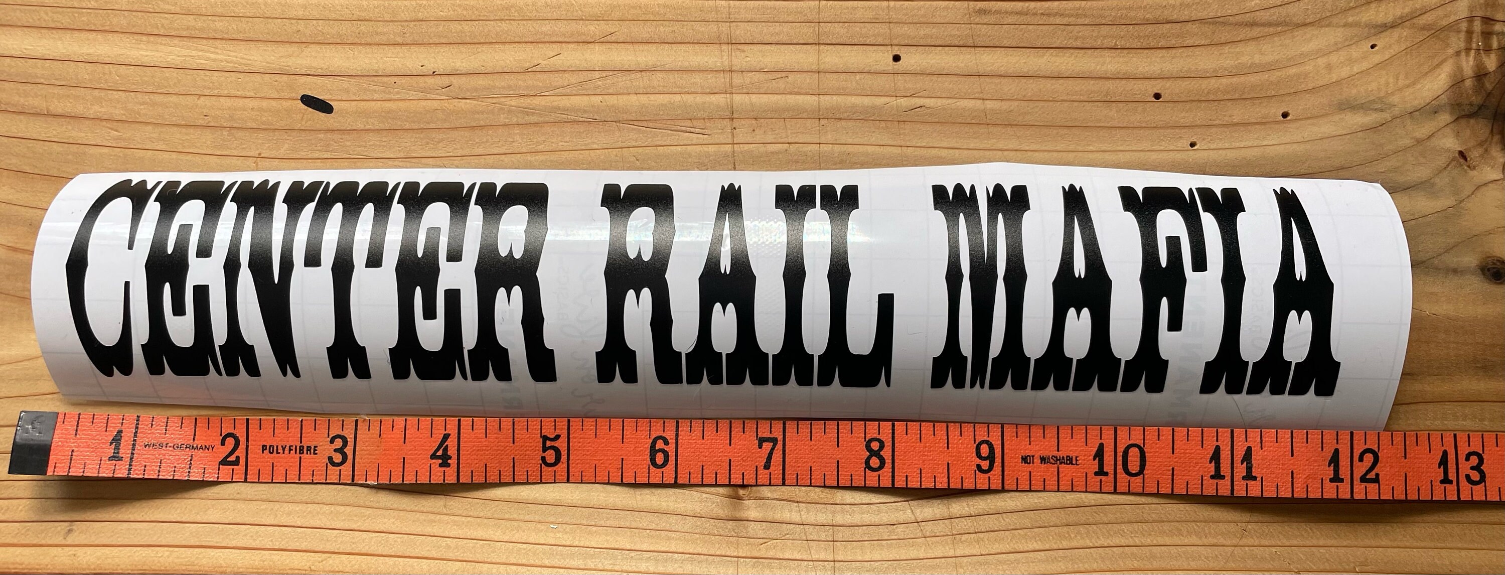 12 Inch Black Center Rail Mafia Decal - Etsy