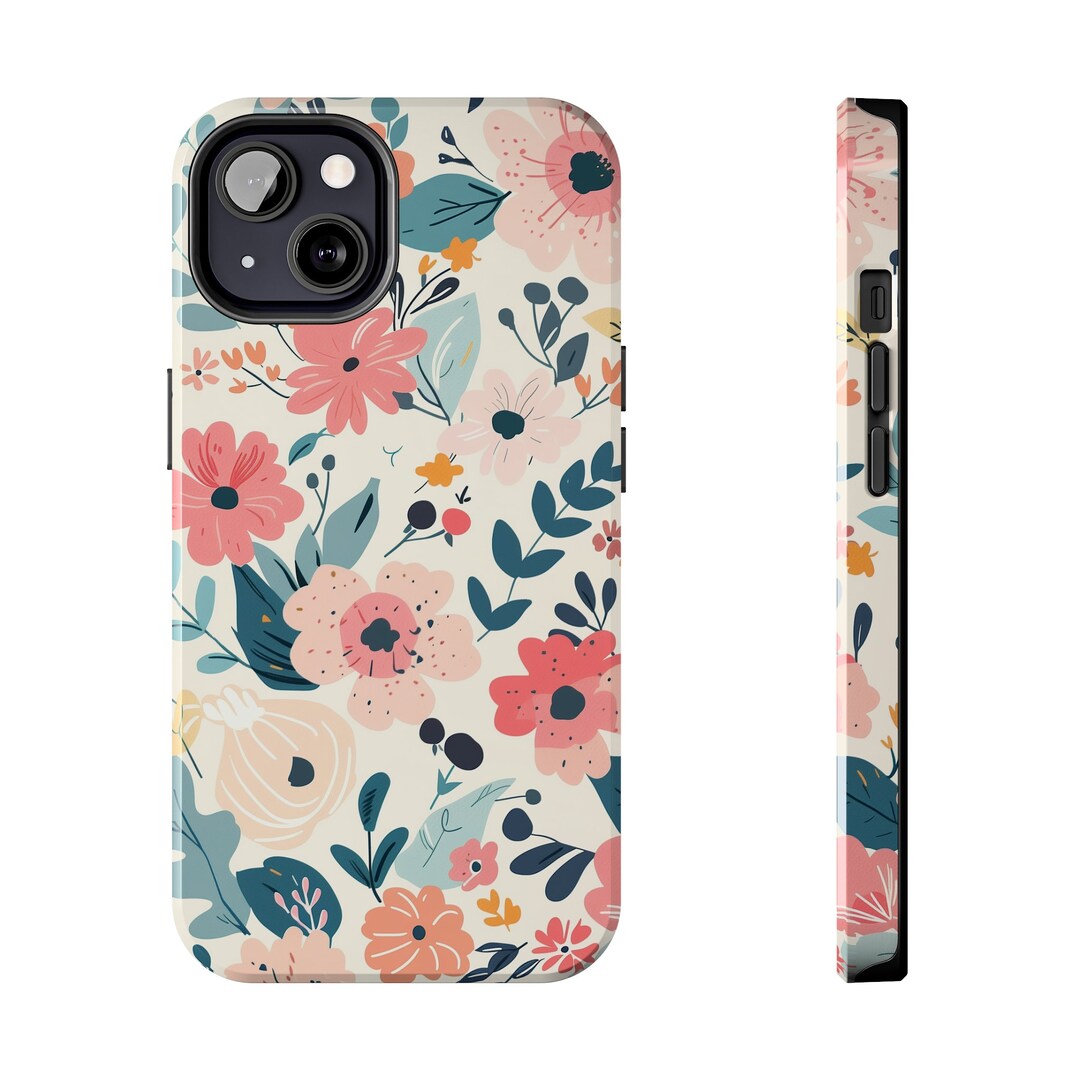 Floral Pattern Case | iPhone 15 Pro Max, iPhone 14 13 12 11, Pro Max ...