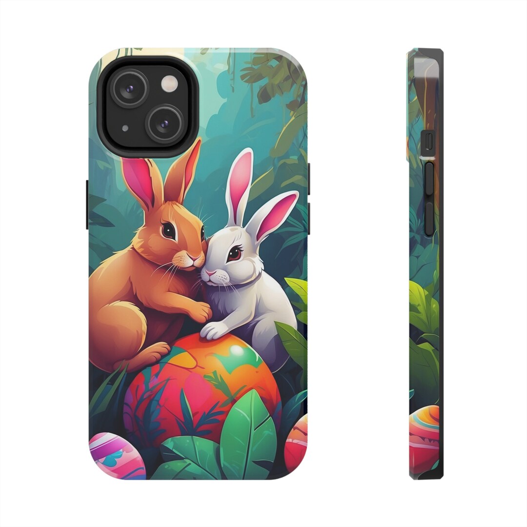 Cute Easter Bunnies Phone Case | iPhone 15 14 13 12 11, Pro Max, Mini ...