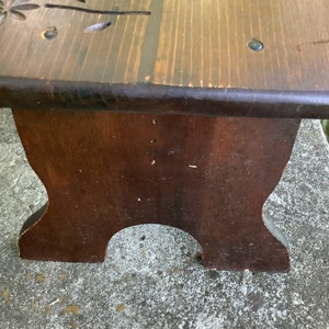 Vintage Wooden Carved Foot Stool - Etsy