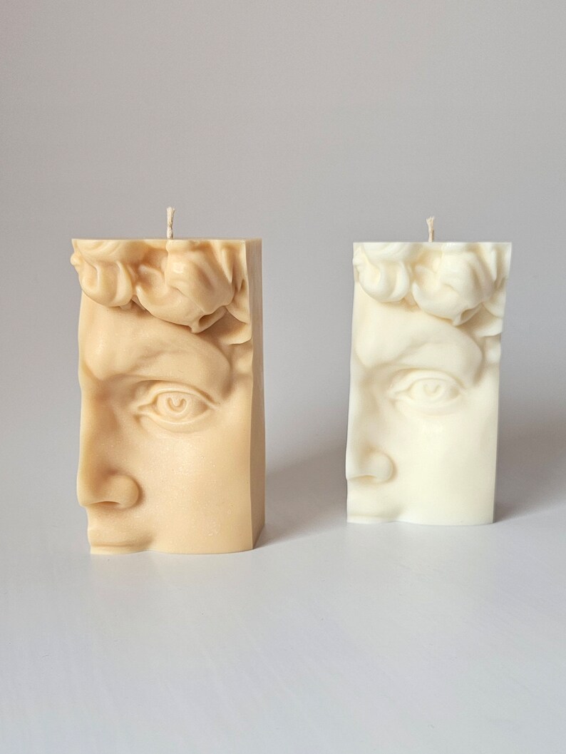 David Candle, Large David Head Candle, Huge 3D Half Head David, Body ...