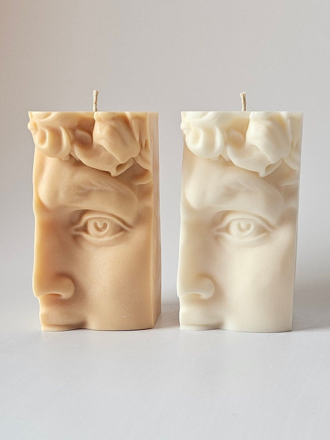 David Candle | Large David Head Candle | Huge 3D Half Head David| Body ...