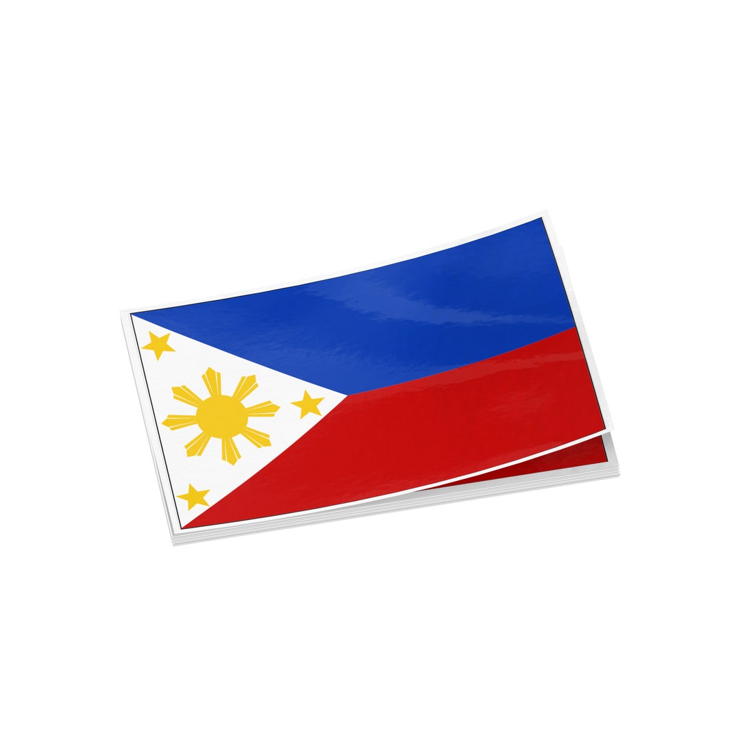 Flag of the Philippines Sticker on a White Background - Etsy
