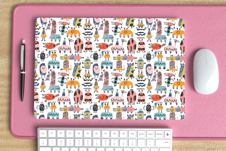 Cartoon Doodle Seamless Pattern, Gift for Mom, Fabric Prints, Cartoon ...