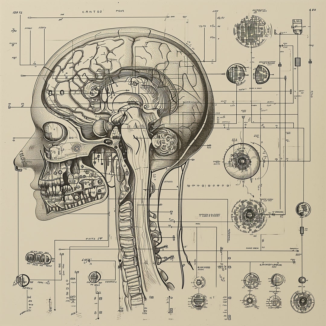 Human Patent Drawing - AI Art - Etsy