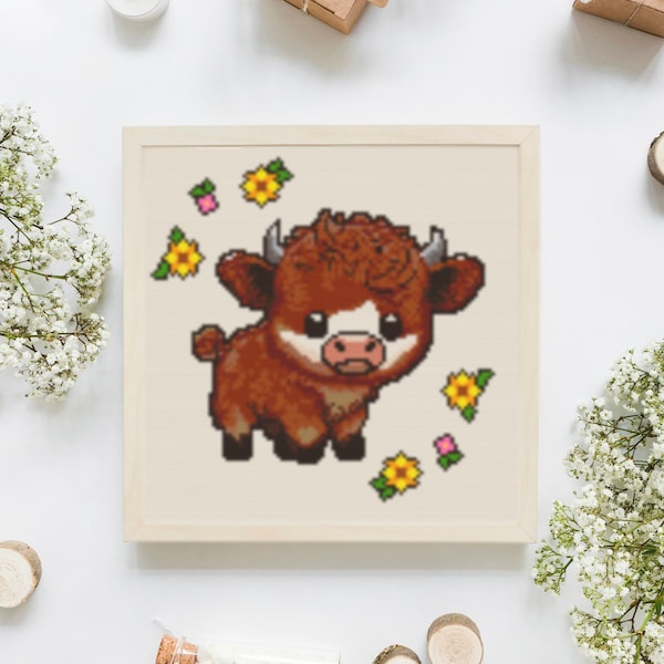 Cow Cross Stitch Pattern - Etsy