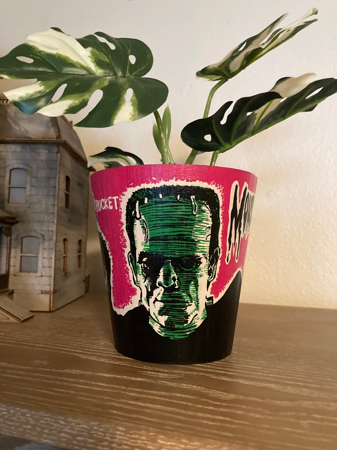 Monster Bucket Hand Painted Pot - Etsy