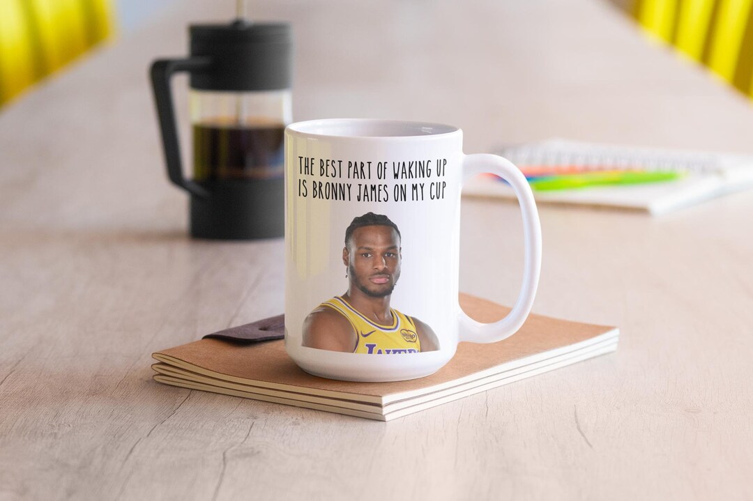 Bronny James Coffee Mug, Los Angeles Lakers Basketball Fan Humor Gift ...
