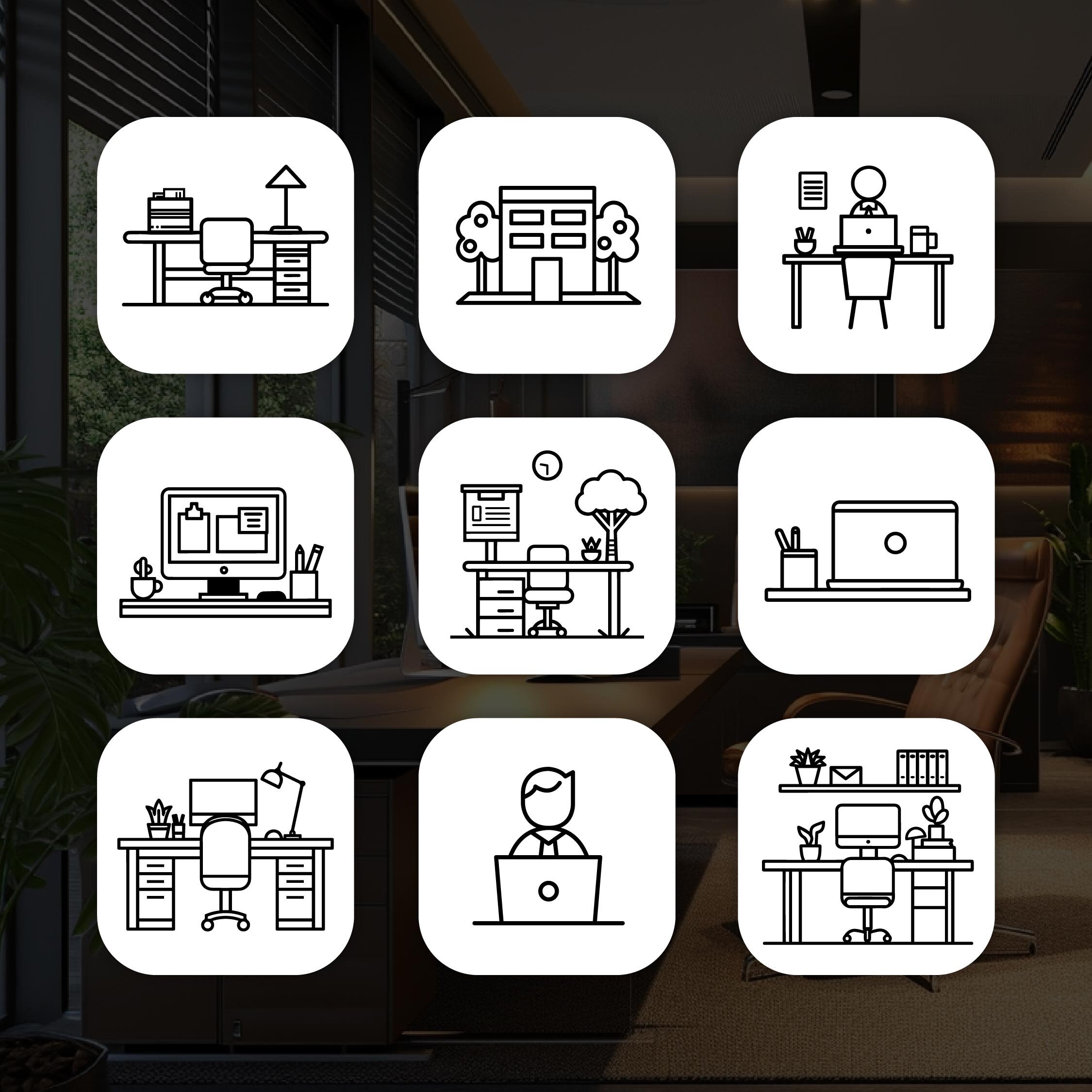 Office Icon Svg Bundle, Business Svg, Buildings Svg, Working Man Icon ...