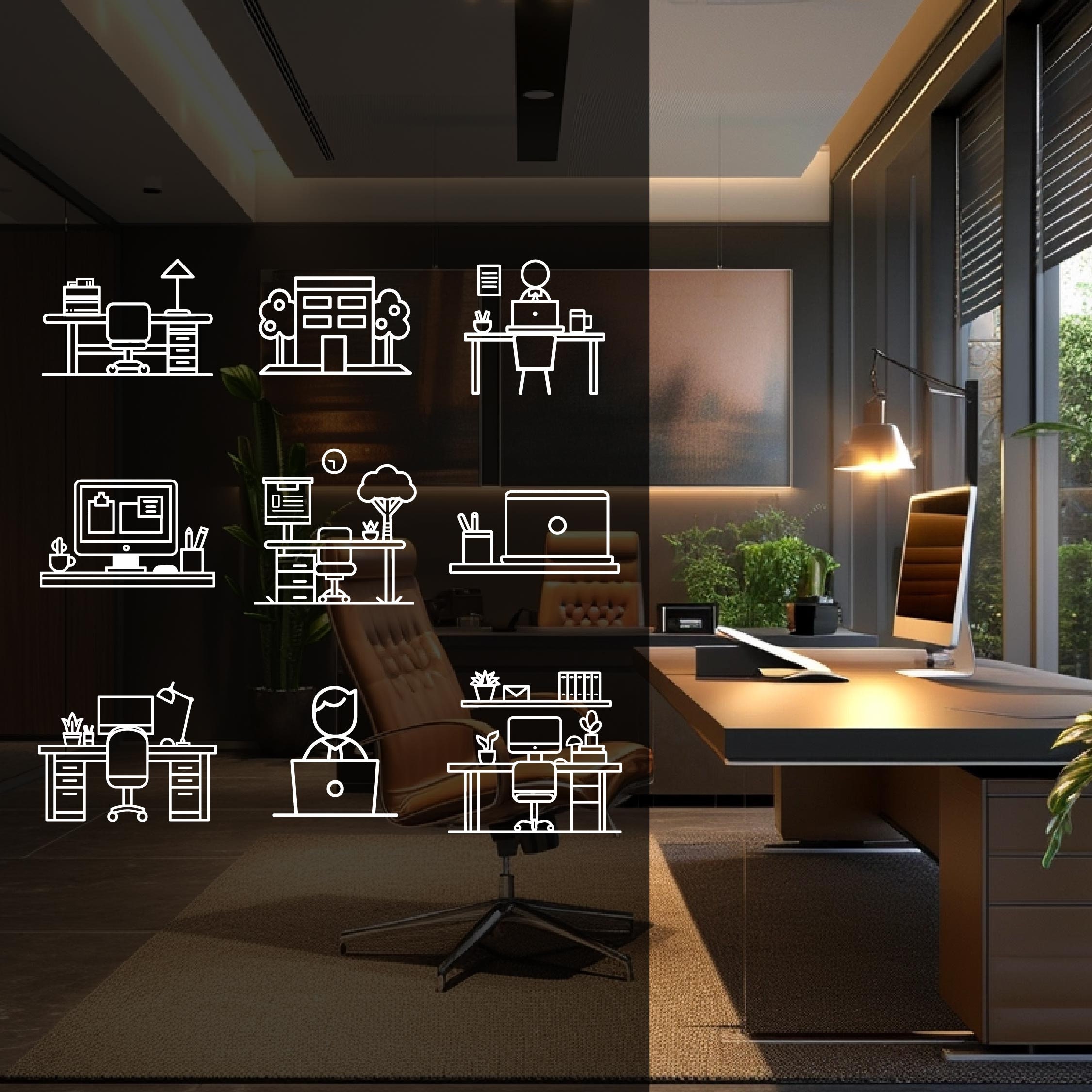 Office Icon Svg Bundle, Business Svg, Buildings Svg, Working Man Icon ...