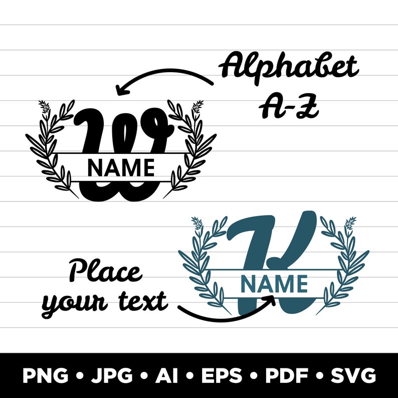 Font Monogram Svg Bundle Split Monogram Letters Svg Family Monogram Svg ...