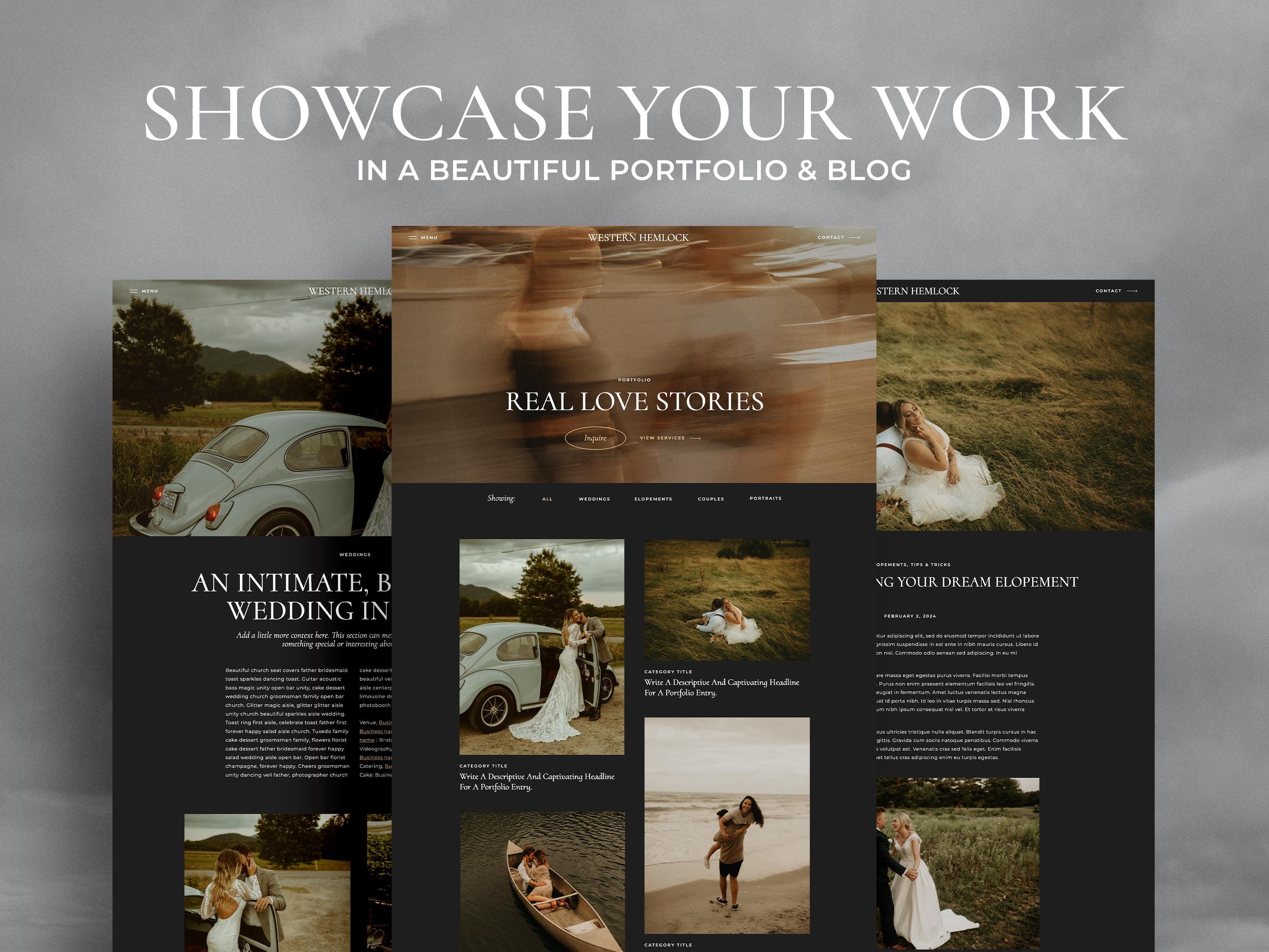 Moody Showit Website Template for Photographers | Western Hemlock ...