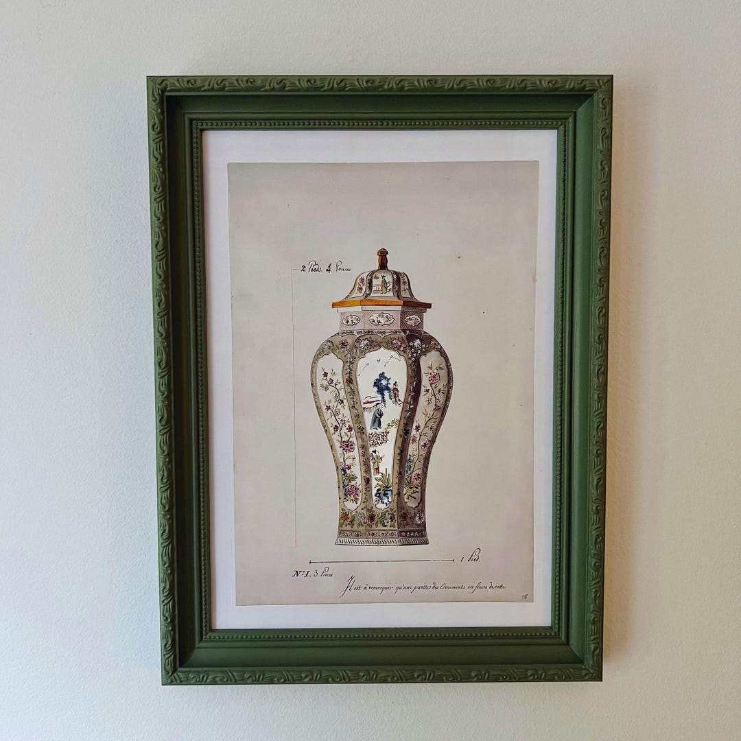 Hand Painted A4 Carriage House Green Vintage Frame Bespoke Frames Photo ...
