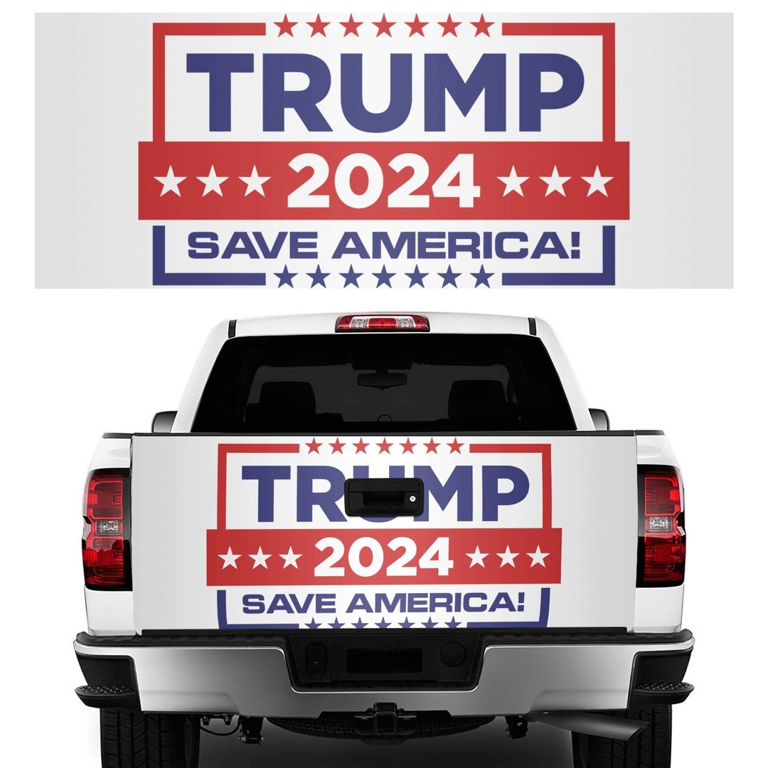 Donald Trump 2024 Tailgate Wrap Showcase Your Support With Every Drive ...