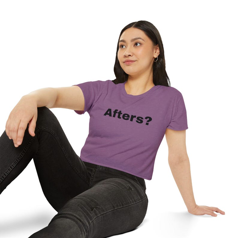 Afters Crop Top Tee - Funny and Inappropriate Rave and Festival Shirts ...