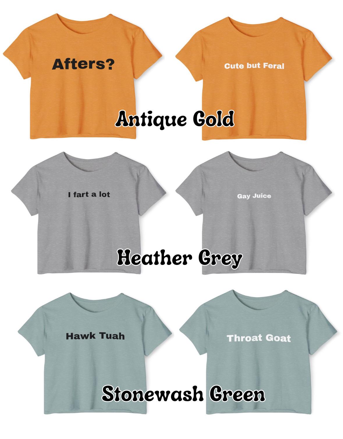 Afters Crop Top Tee - Funny and Inappropriate Rave and Festival Shirts ...