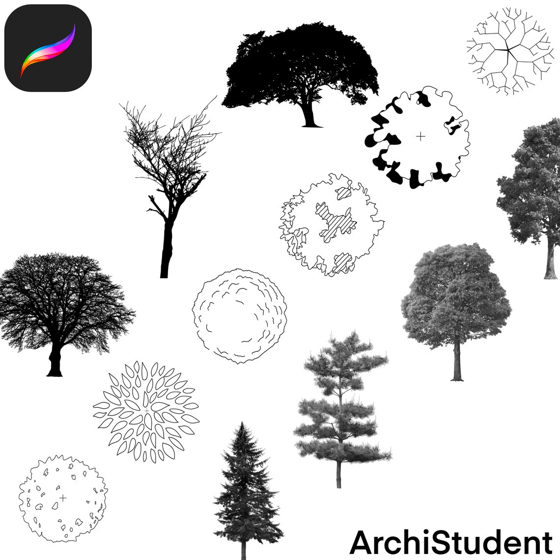 Procreate Stamps/brushes for Architecture Students With Instant ...