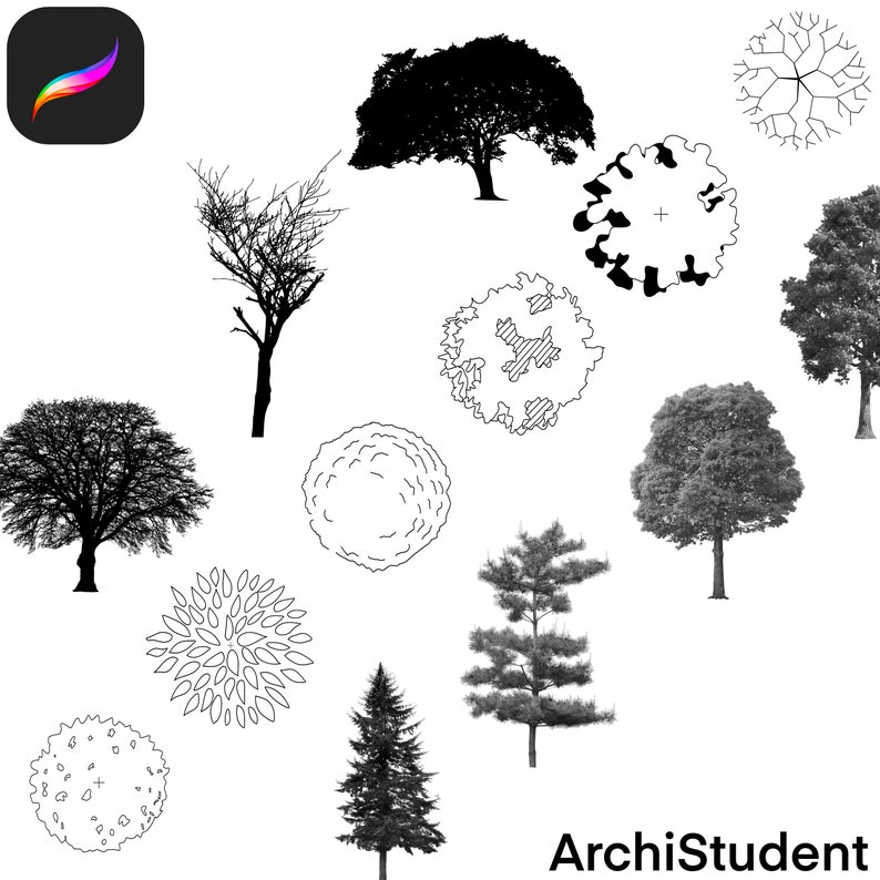 Procreate Stamps/brushes for Architecture Students With Instant ...