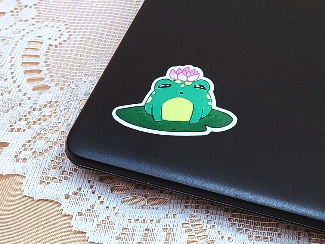 Removeable Zen Unbothered Frog Vinyl Sticker Gift for Teen - Etsy
