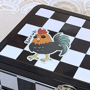 Removeable Angry Rooster Chicken Glitter Vinyl Sticker Funny Gift - Etsy