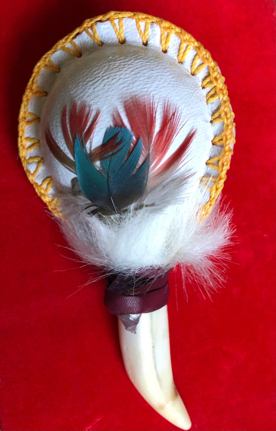 Sea Lion Tooth Rattles With Crystal Quartz and Feathers- Handmade ...