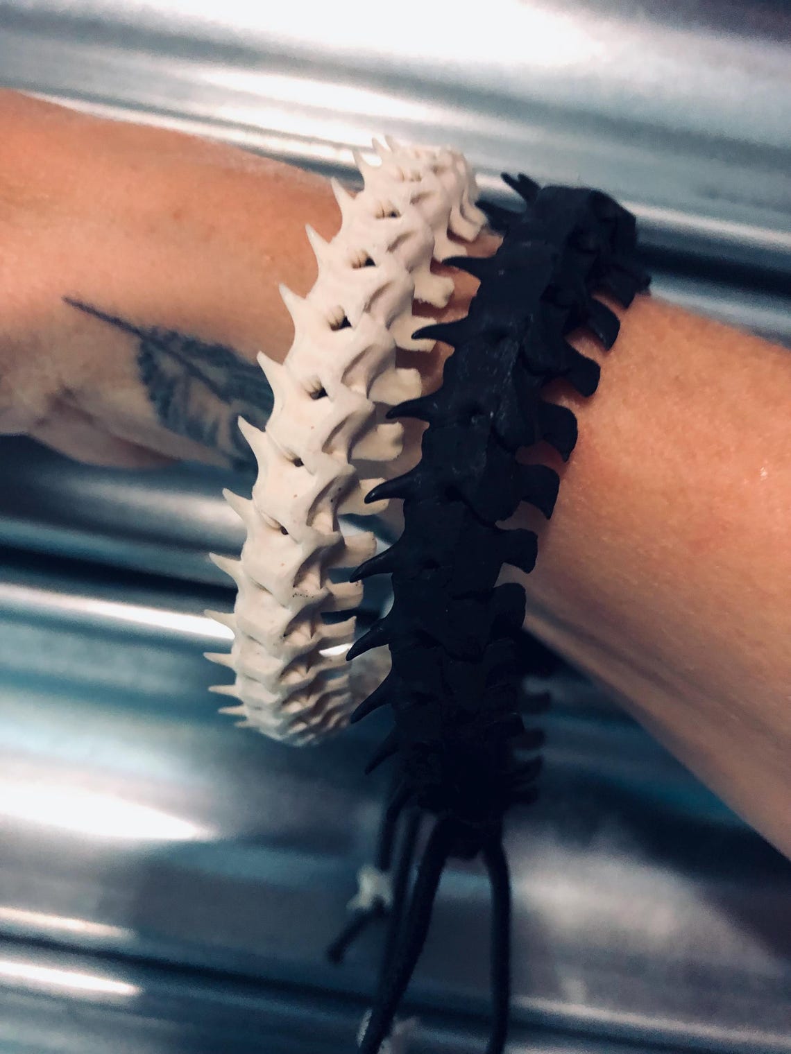 White Snake Vertebrae Bone Bracelet- Tribal Jewelry- Ethnic Bracelet ...