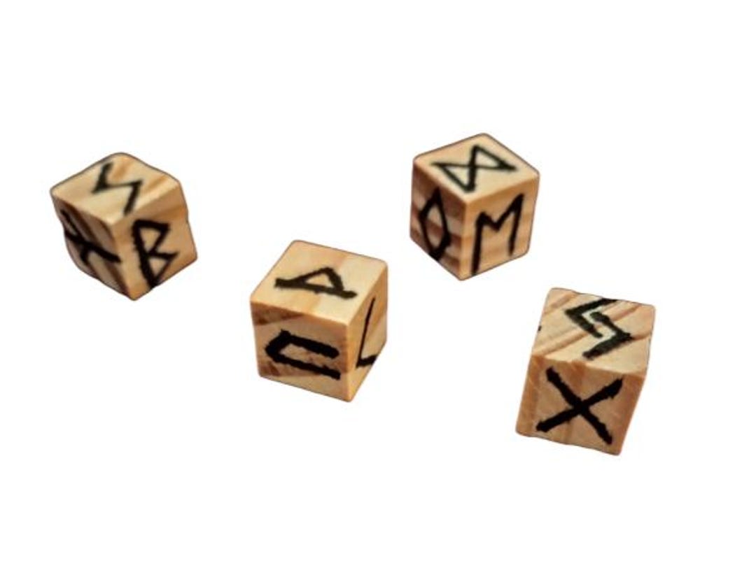 Runic Dice With Rune Guide, Casting Runes - Etsy