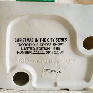 Department 56 Christmas in the City Dorthy's Dress Shop - Etsy