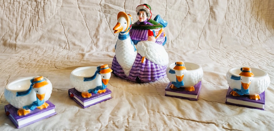 Department 56 Storybook Mother Goose Tea Set - Etsy