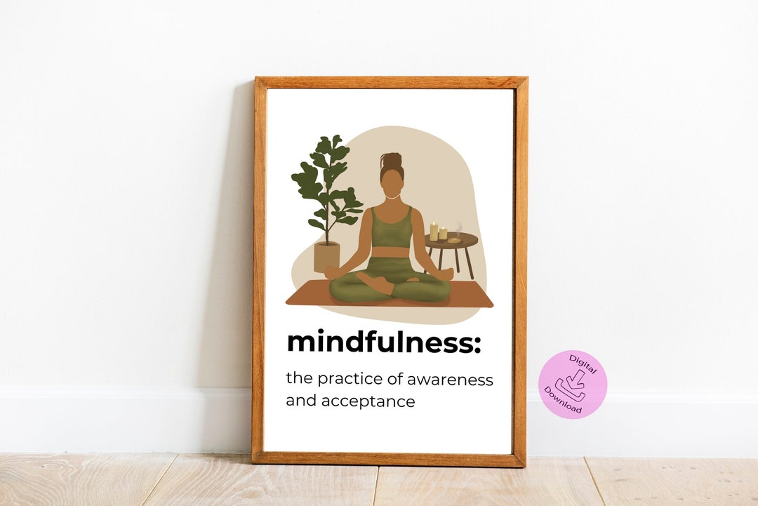 Mindfulness Wall Art, Meditation Self Love Home Decoration, Self ...