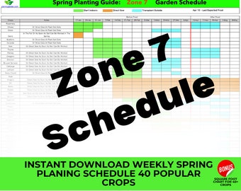 Zone 8 Planting Schedule: Visual Spring Vegetable Garden Planner, Seed ...