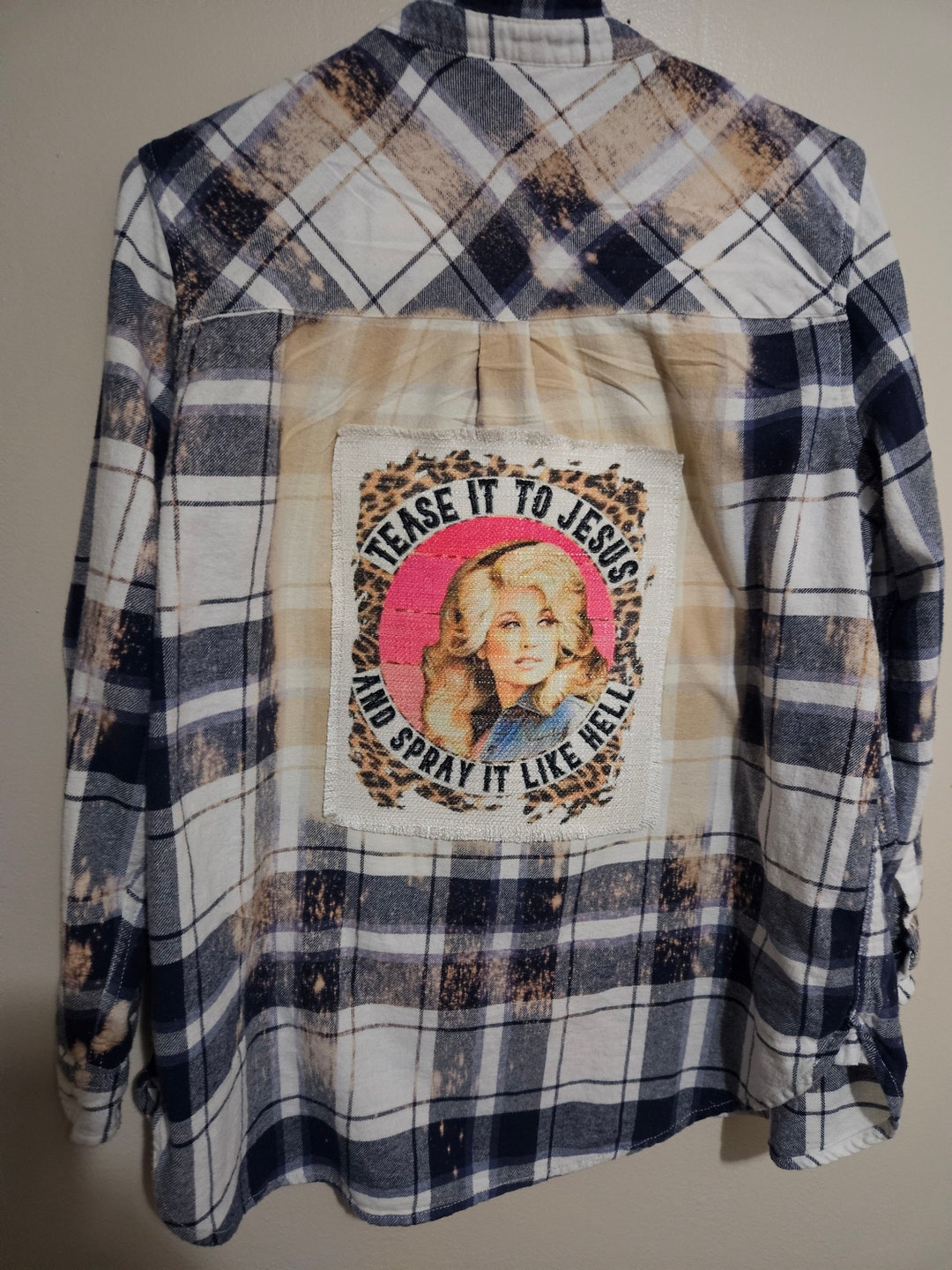 Dolly Parton Ragged Patch Beached Flannel - Etsy