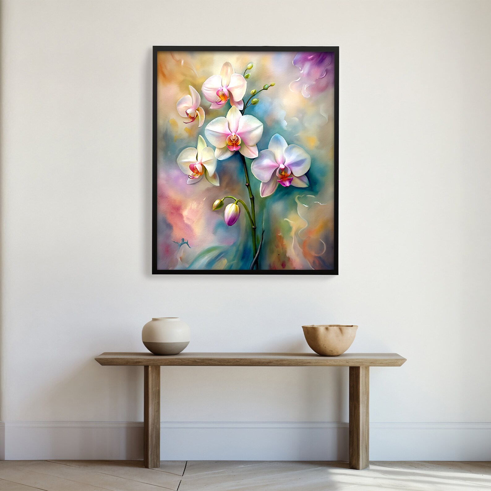 ORCHIDS BLOOM PAINTING - Printable Wall Art, Orchid Painting, Orchid ...
