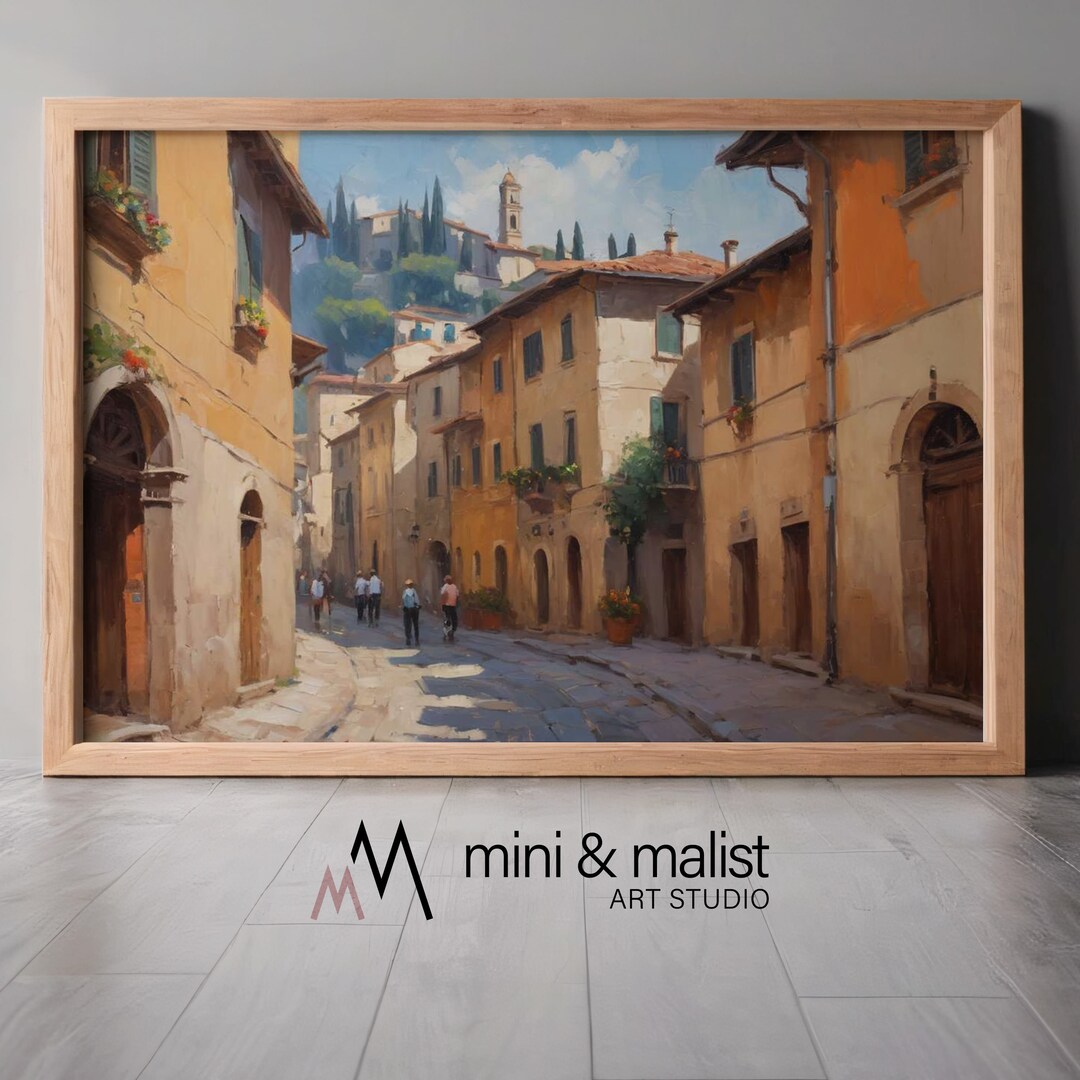 Tuscan Streetscape, Street in Tuscany, Tuscan Town, Old Town Charm ...