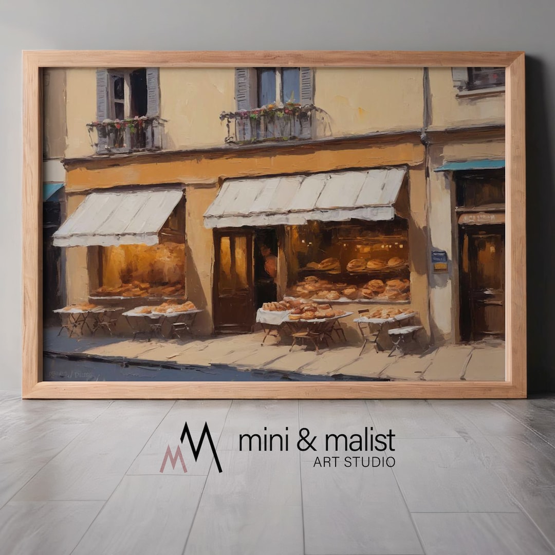Italian Bakery, Bakery Artwork, Bakery Scene, Bakery Painting, Bakery ...