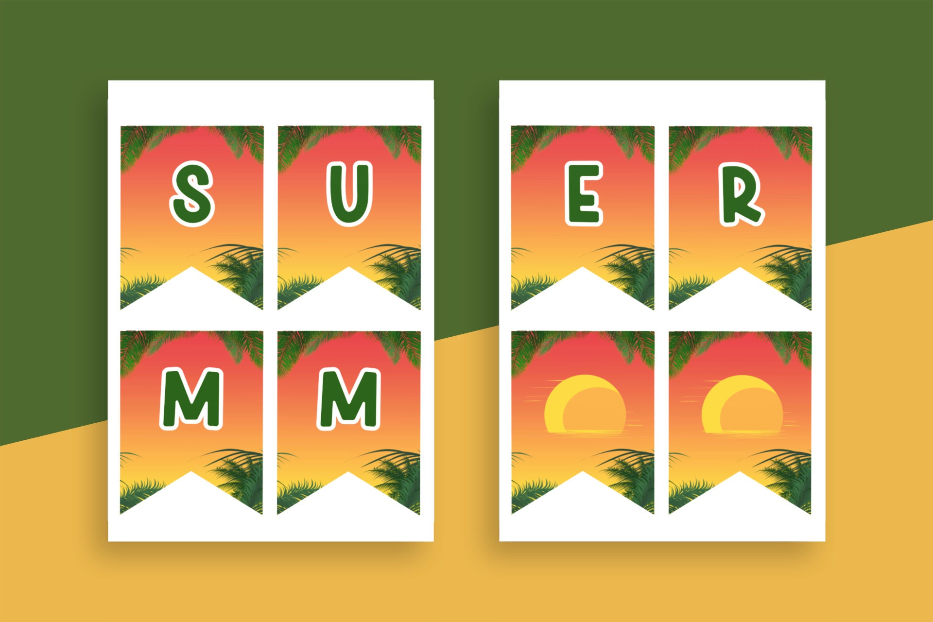 Printable Summer Banner Printable Summer Garland Printable Summer Decor ...