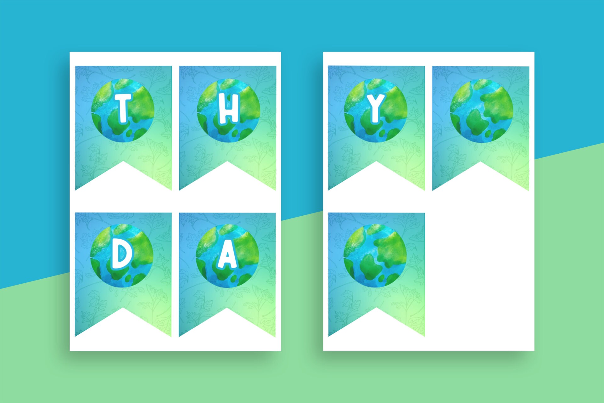 Printable Earth Day Banner Printable Happy Earth Day Garland Printable ...