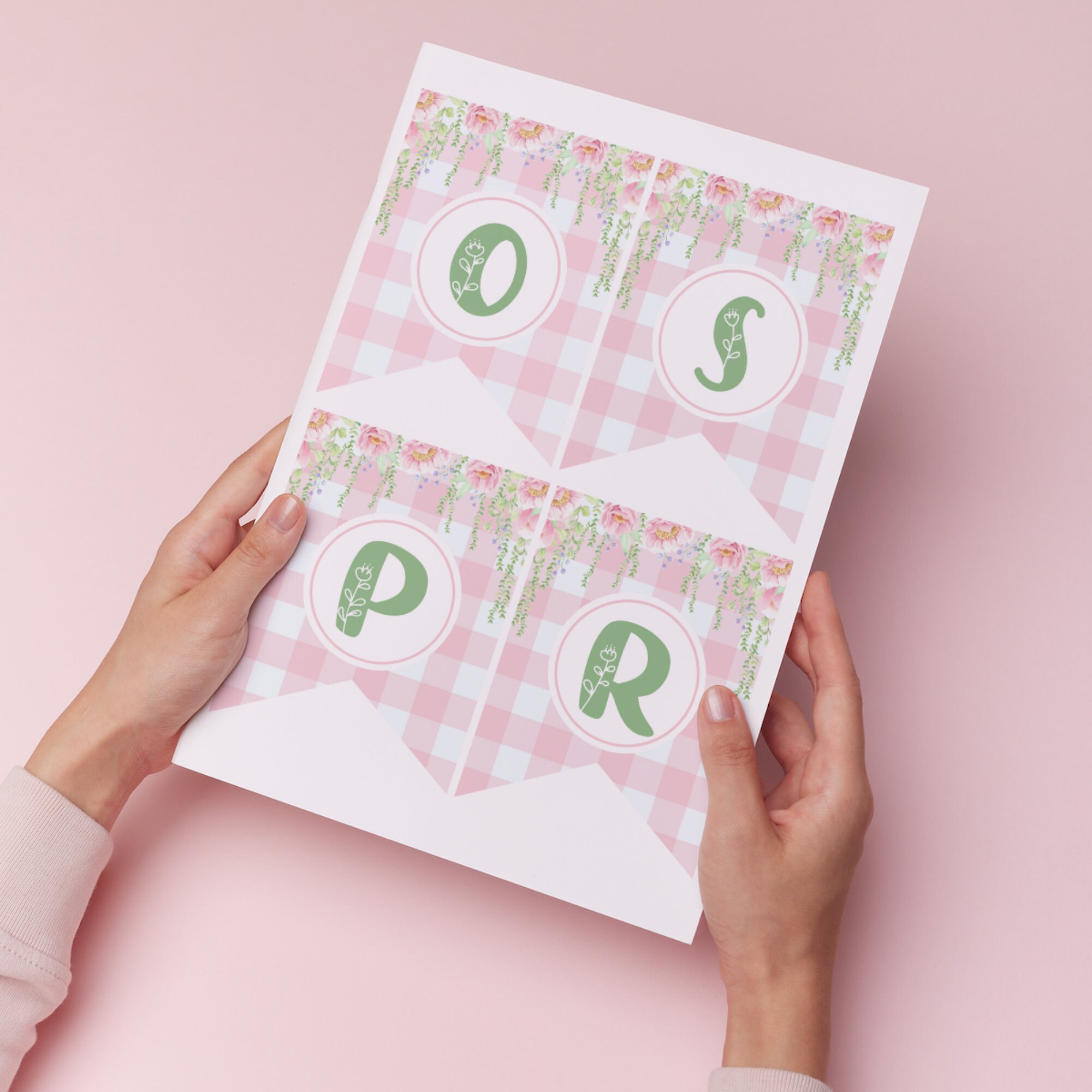 Printable Spring Banner Printable Floral Garland Printable Spring Decor ...