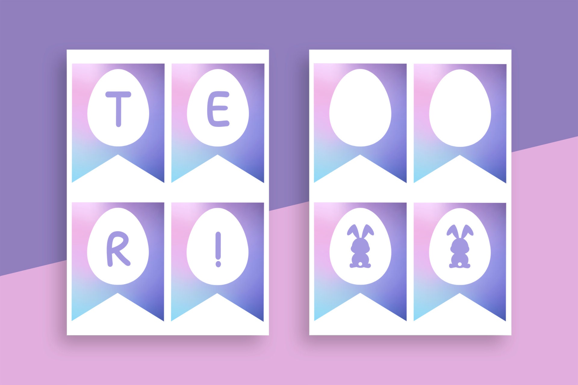 Printable Easter Banner Printable Easter Garland Printable Easter Decor ...