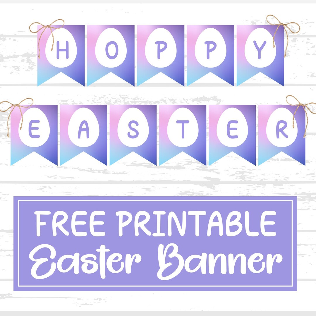 Printable Easter Banner Printable Easter Garland Printable Easter Decor ...