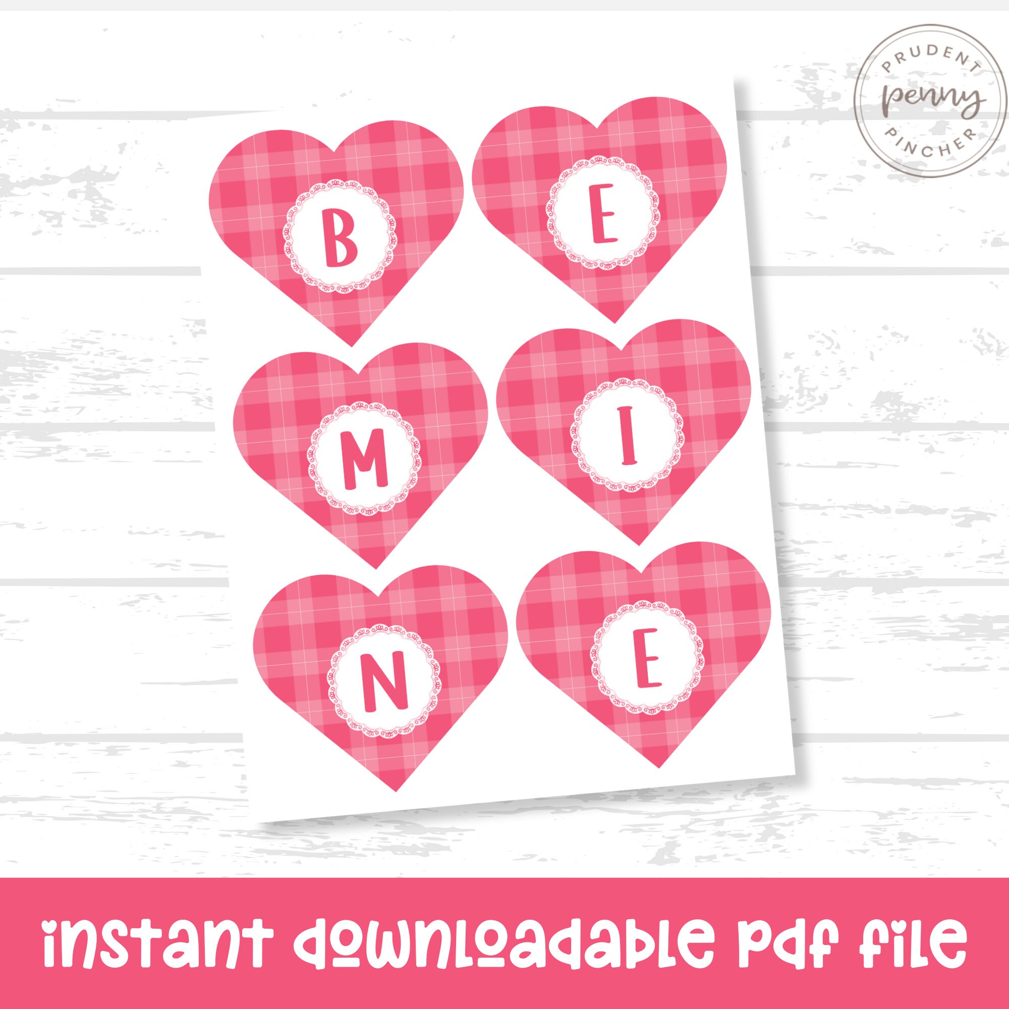 Printable Valentine's Day Banner Printable Heart Garland Printable ...
