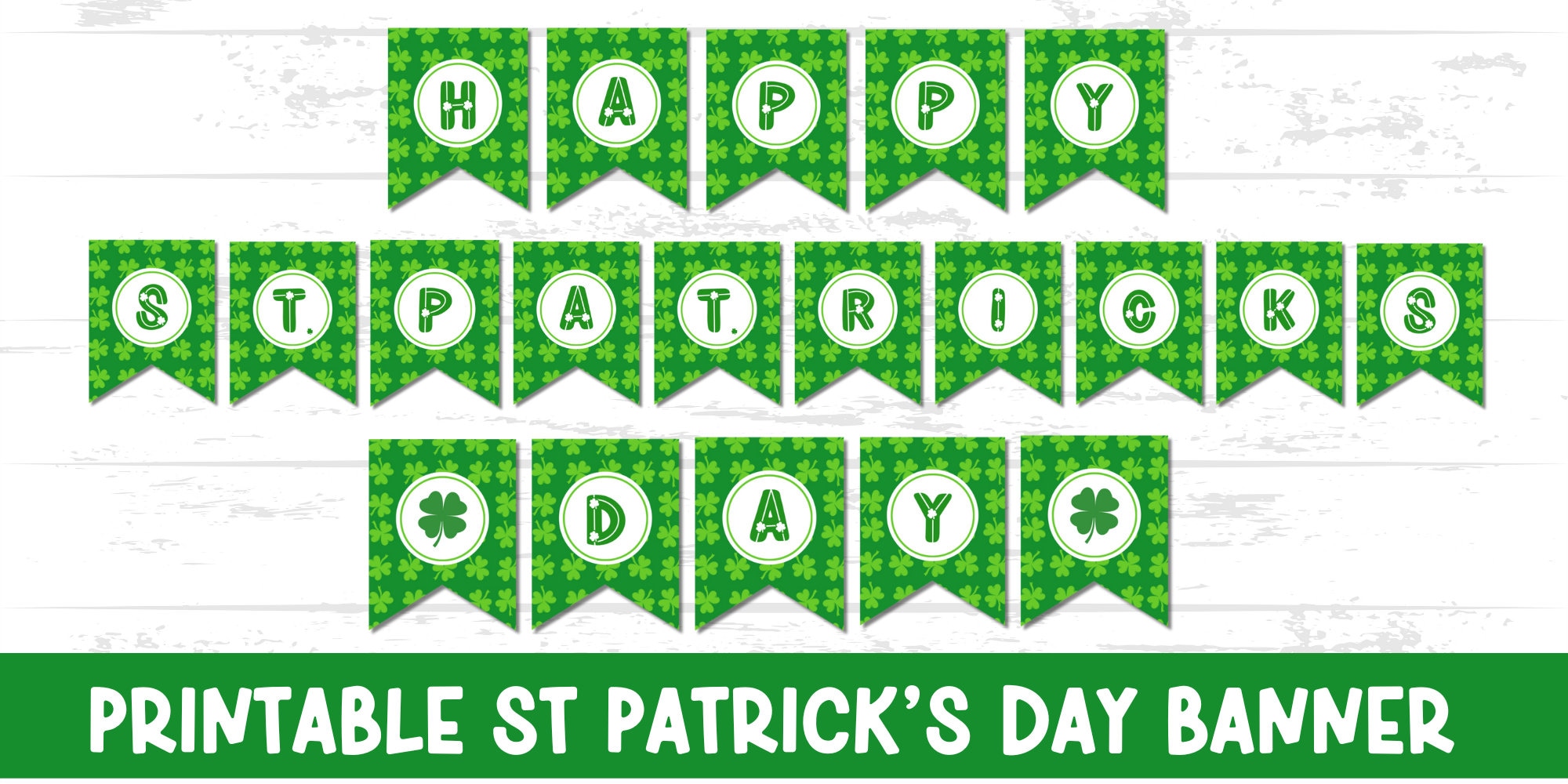Printable St Patrick's Day Banner Happy St Patrick's Day Banner ...
