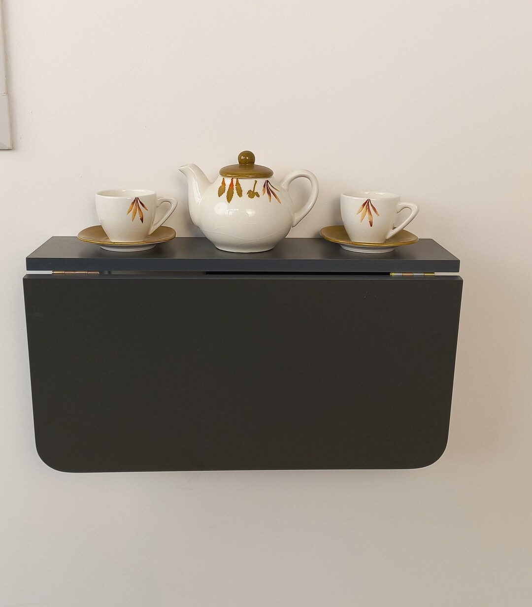 Wall-mounted Folding Table, Folding Table With Shelves, Space Saving ...