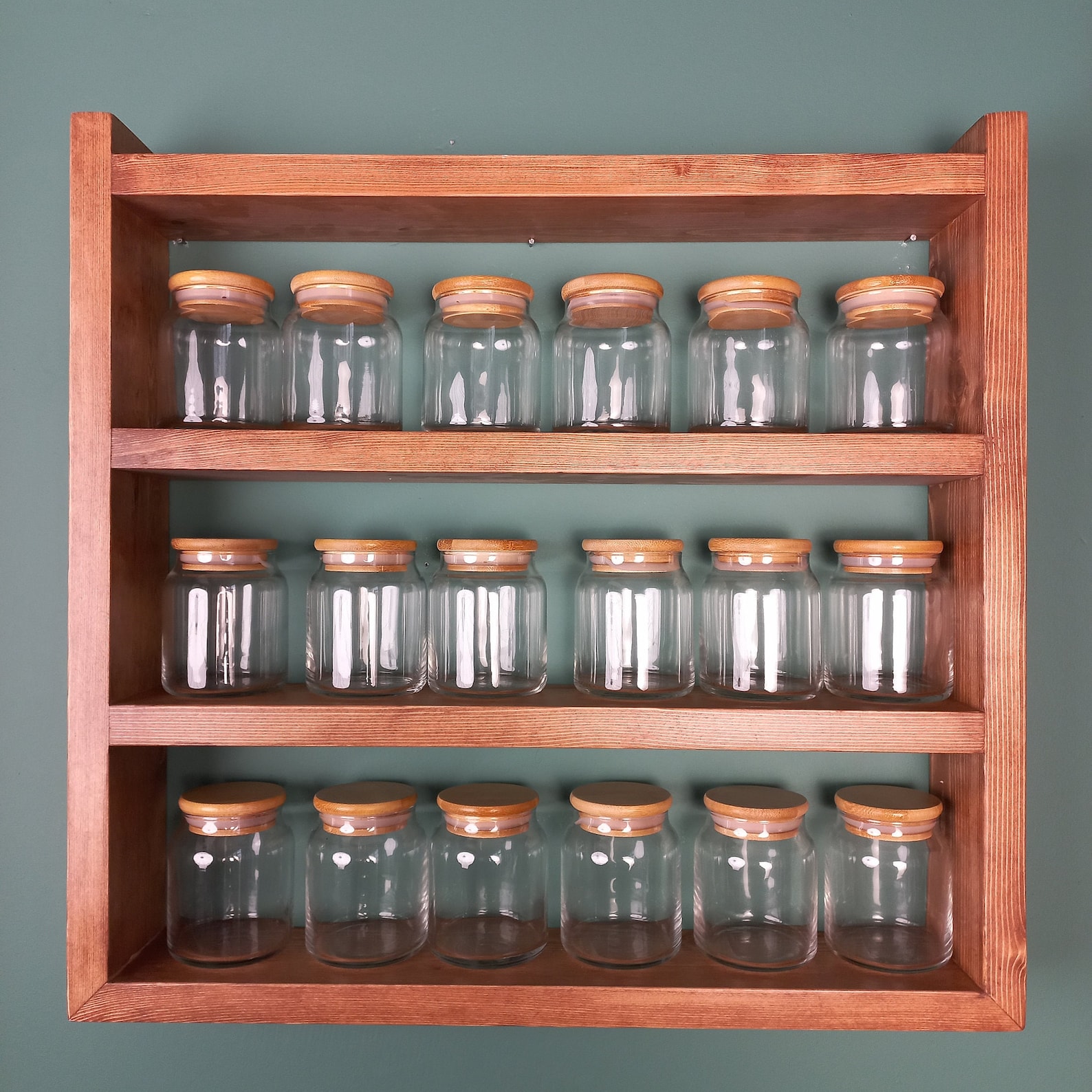 Wooden Spice Rack, Wall Spice Rack, Wooden Shelf, Essential Oil Rack ...