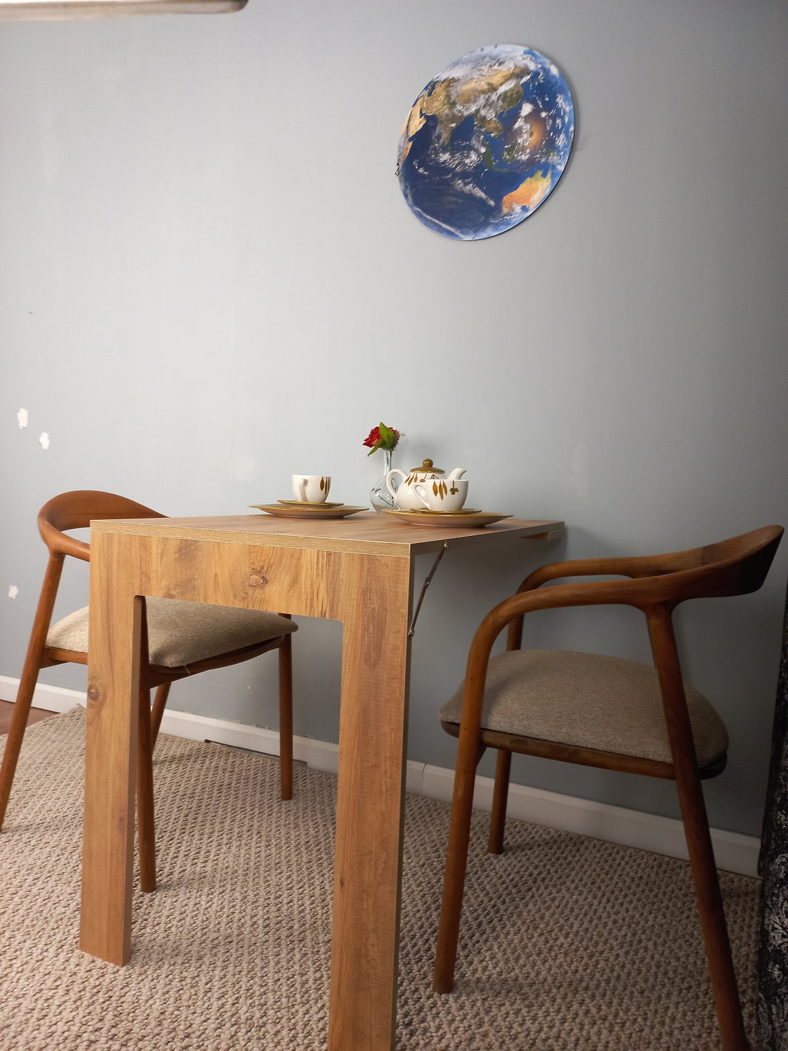 Wall Mounted Folding Table, Framed Folding Table, Foldable Kitchen ...